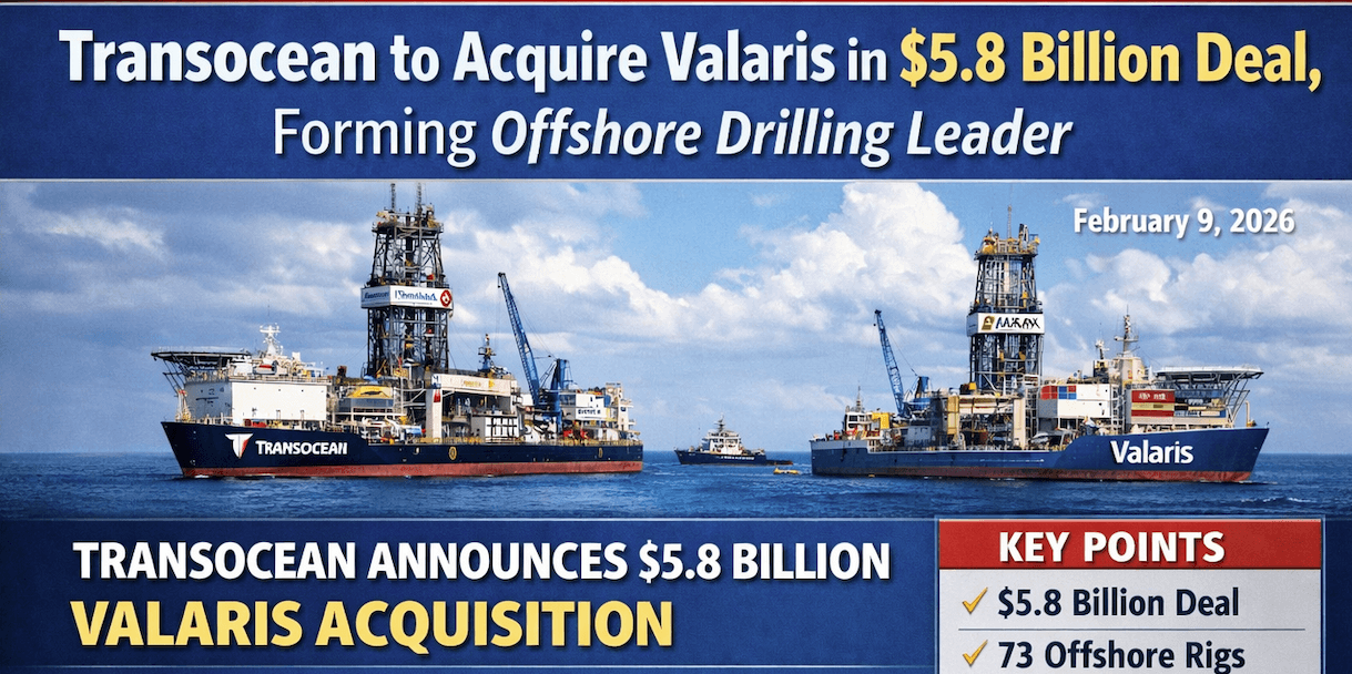 Transocean to Acquire Valaris in $5.8 Billion Deal, Forming Offshore ...